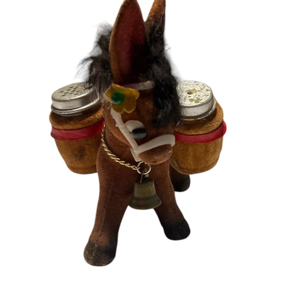 Kitchen | Vintage Flocked Donkey Mule Salt And Pepper Shaker Made In ...